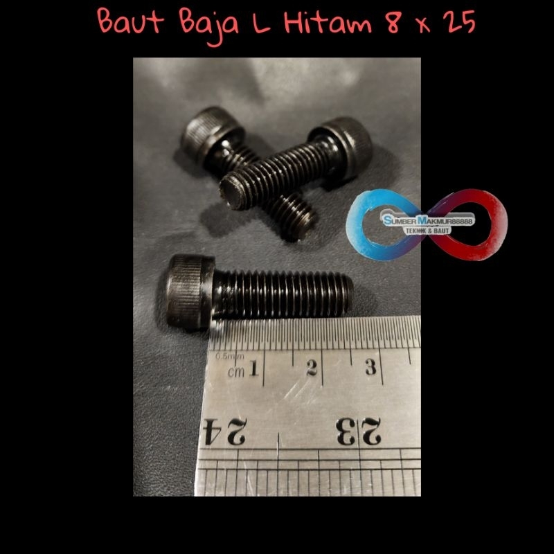 Jual Baut L Baja 8x25 mm / Baut L Hitam | Shopee Indonesia