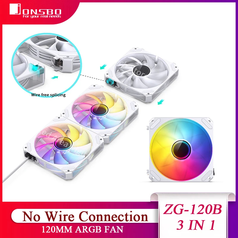 Jual Jonsbo ZG-120 3 In 1 Fan Casing PC 120mm ARGB Wire Free Kipas PC Addressable RGB | Shopee ...