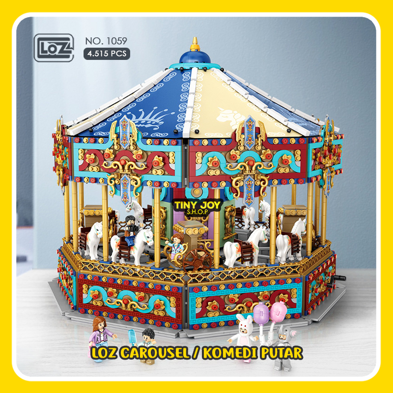 Jual LOZ Building Block ( CAROUSEL KOMEDI PUTAR ) 1059 DIY Puzzle BESAR ...