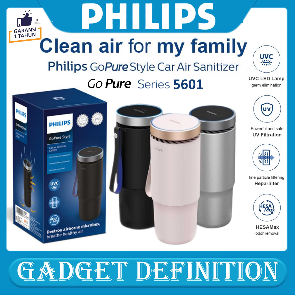 Jual PHILIPS AIR PURIFIER MOBIL GO PURE STYLE GP5611 GP5612 GP5613 ...