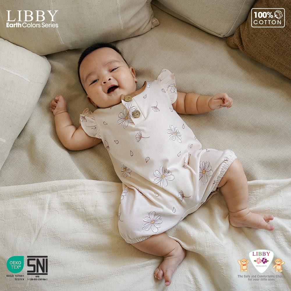 Jual Libby Ivy Ruffle Jumper Motif Libby Baby Romper Baju Bayi ...