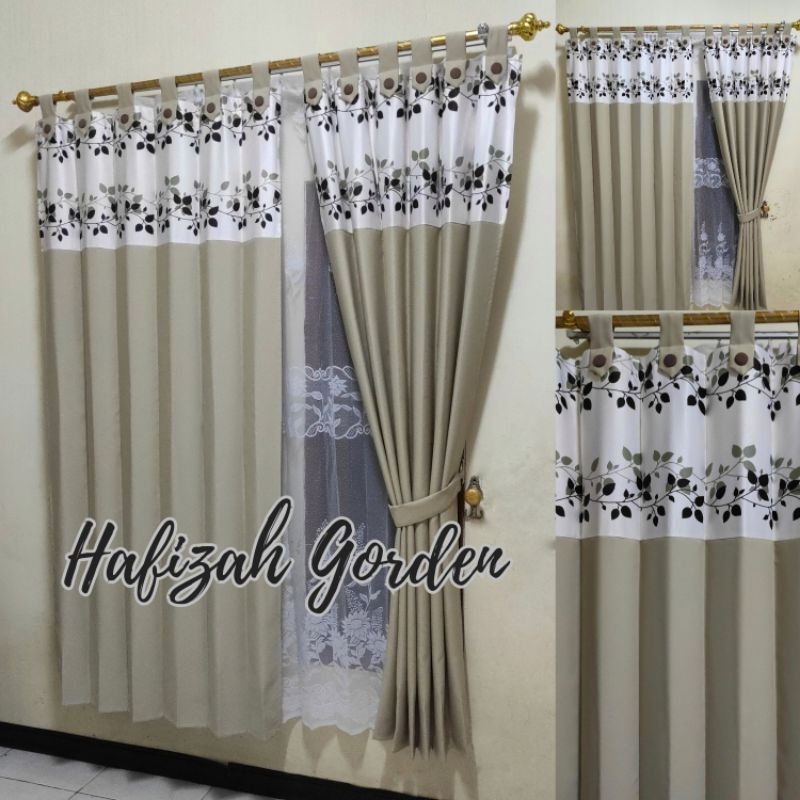 Jual Hordeng Blackout Polos Untuk Jendela Dan Pintu Model kancing ...
