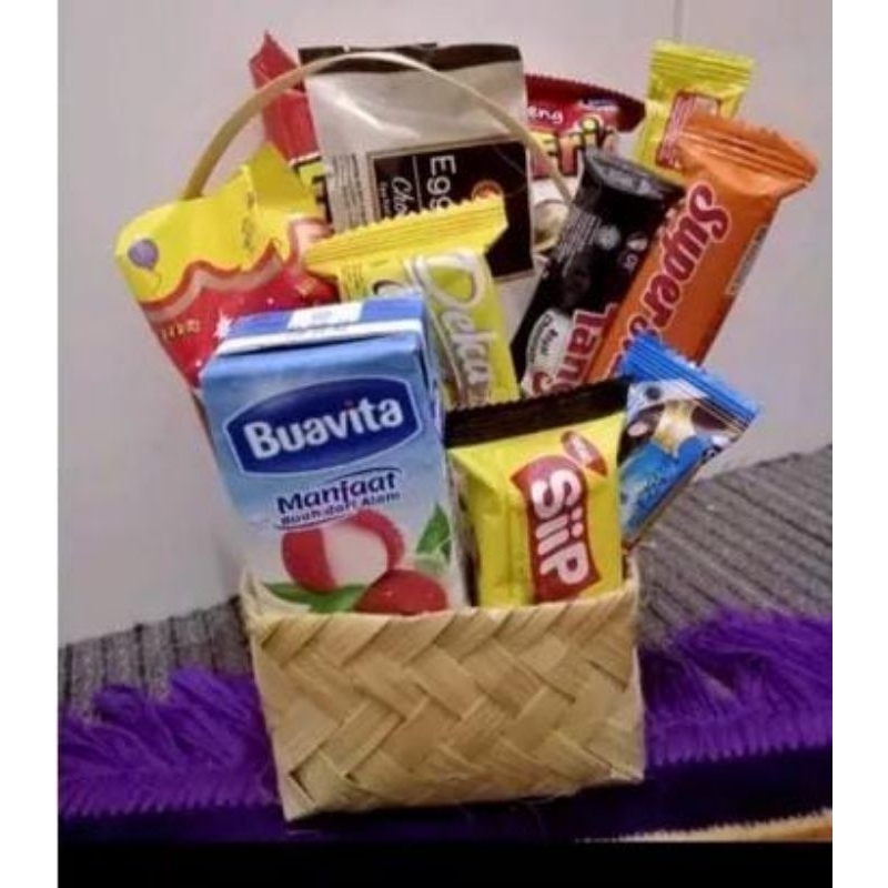 Jual Besek Bambu Mini 10x10cm, Besek souvenir, besek Snack , besek box ...