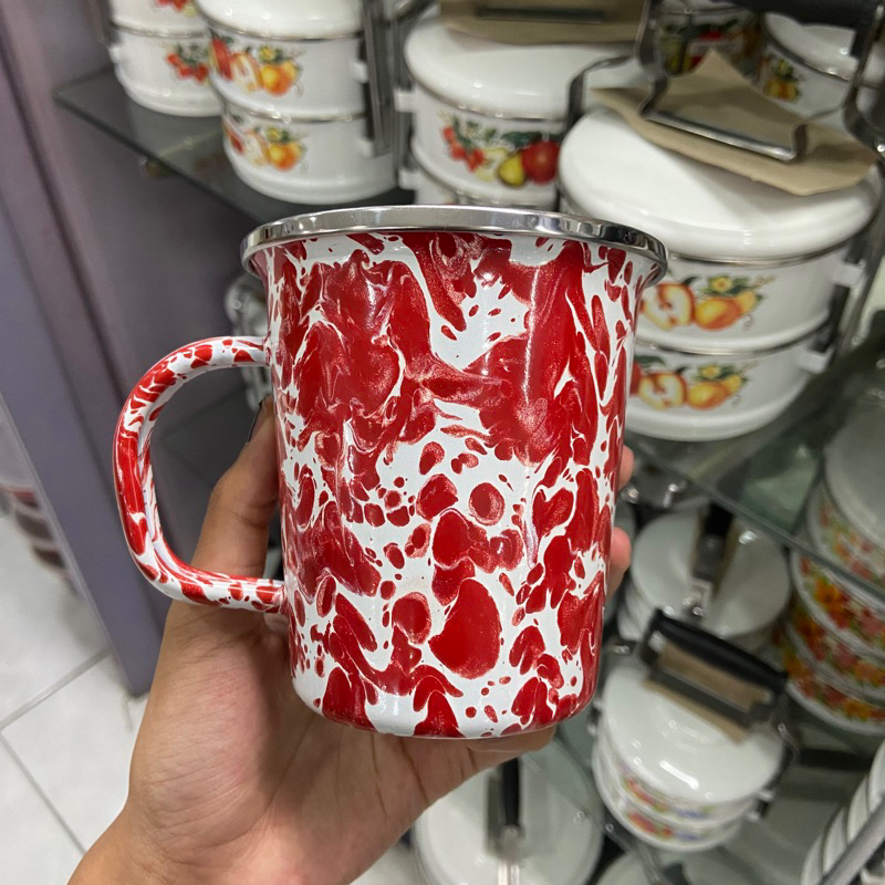 Jual Mug Enamel Jadul Ayam Jago Blirik | Gelas Cangkir Union Kopitiam ...