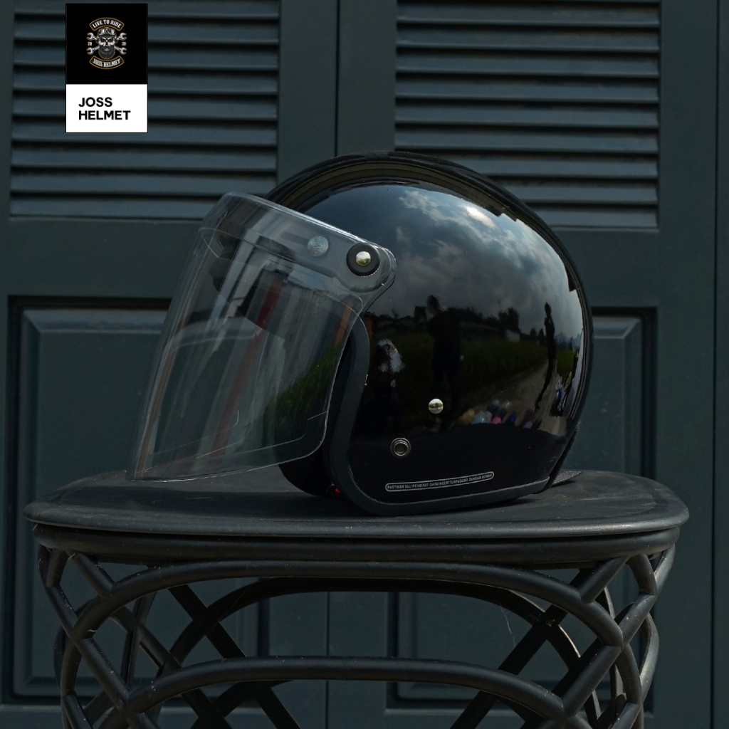 Jual Helm Bogo Dewasa Retro kaca Venom bening/hitam/silver Pria/Wanita ...