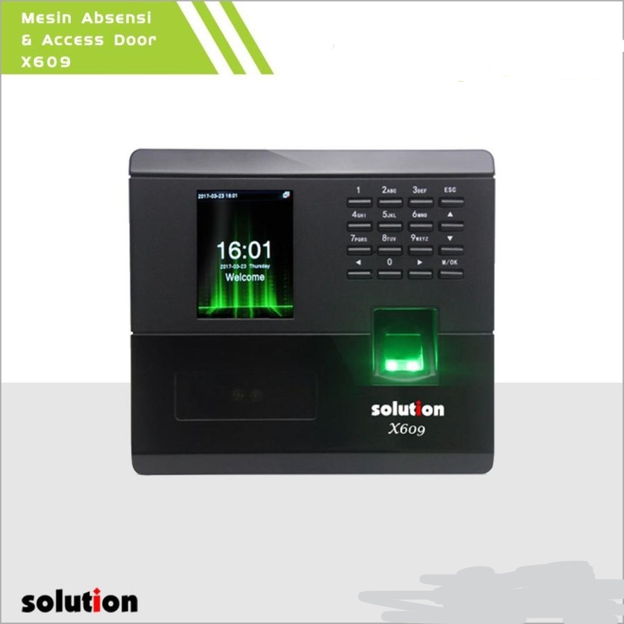 Jual MESIN ABSENSI SOLUTION X609 FINGERPRINT & ACCESS DOOR | Shopee ...