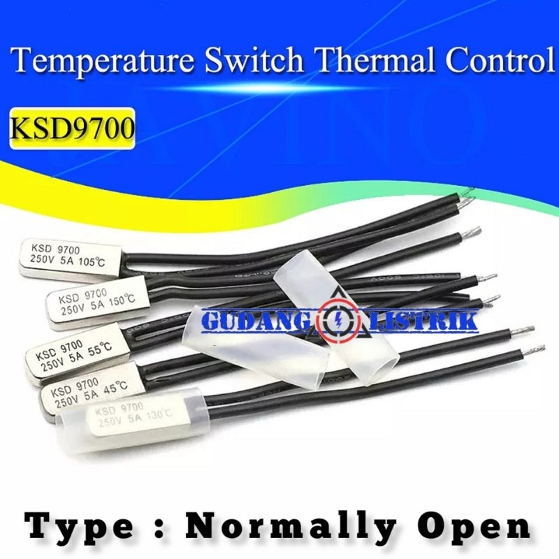 Jual KSD9700 Thermostat Bimetal Temperature Switch Control Saklar Suhu 250V 5A | Shopee Indonesia