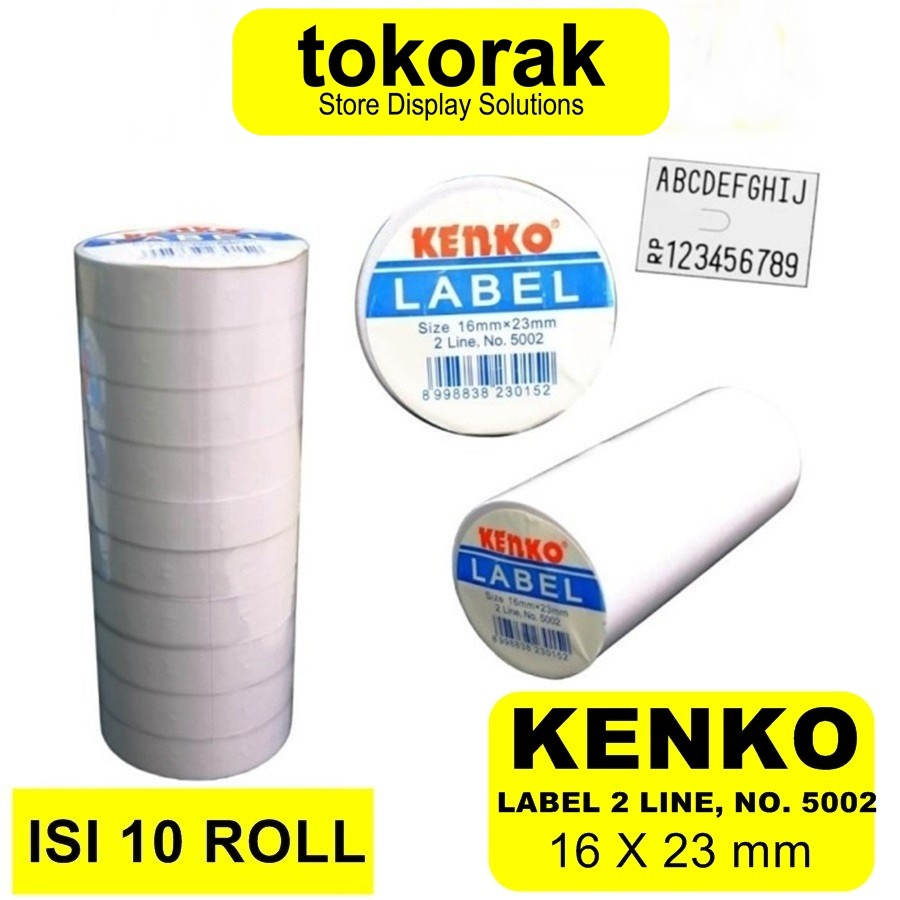 Jual ISI LABEL TEMBAKAN STICKER HARGA 2 LINE REFILL PRICE LABEL MX ...