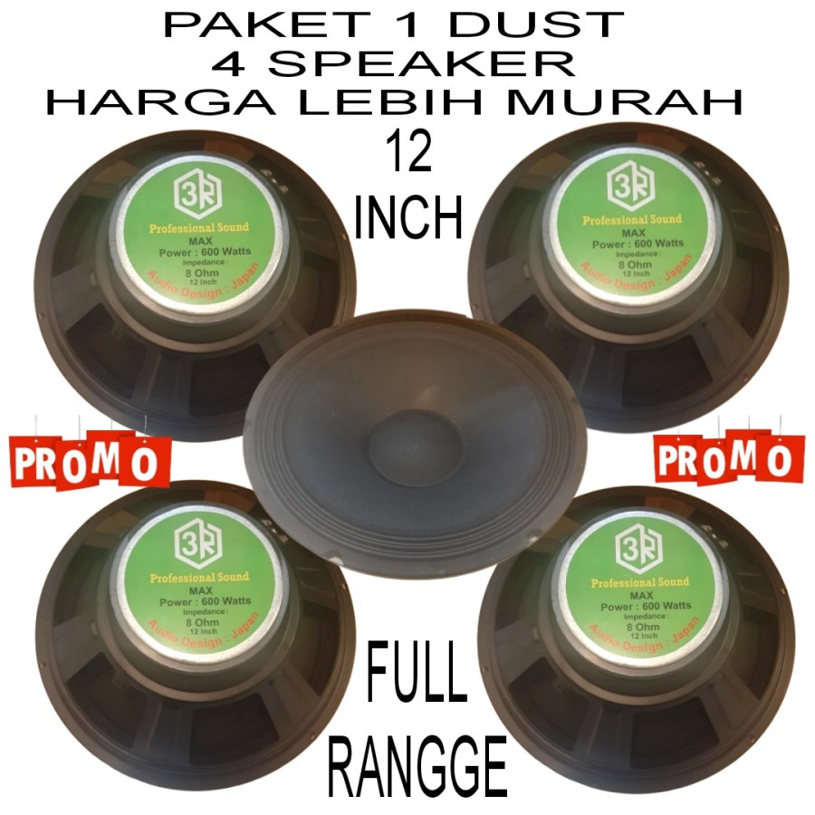 Jual Promo 4 Speaker Component 3R 12 In Full Range Audio Vokal High Quality | Shopee Indonesia