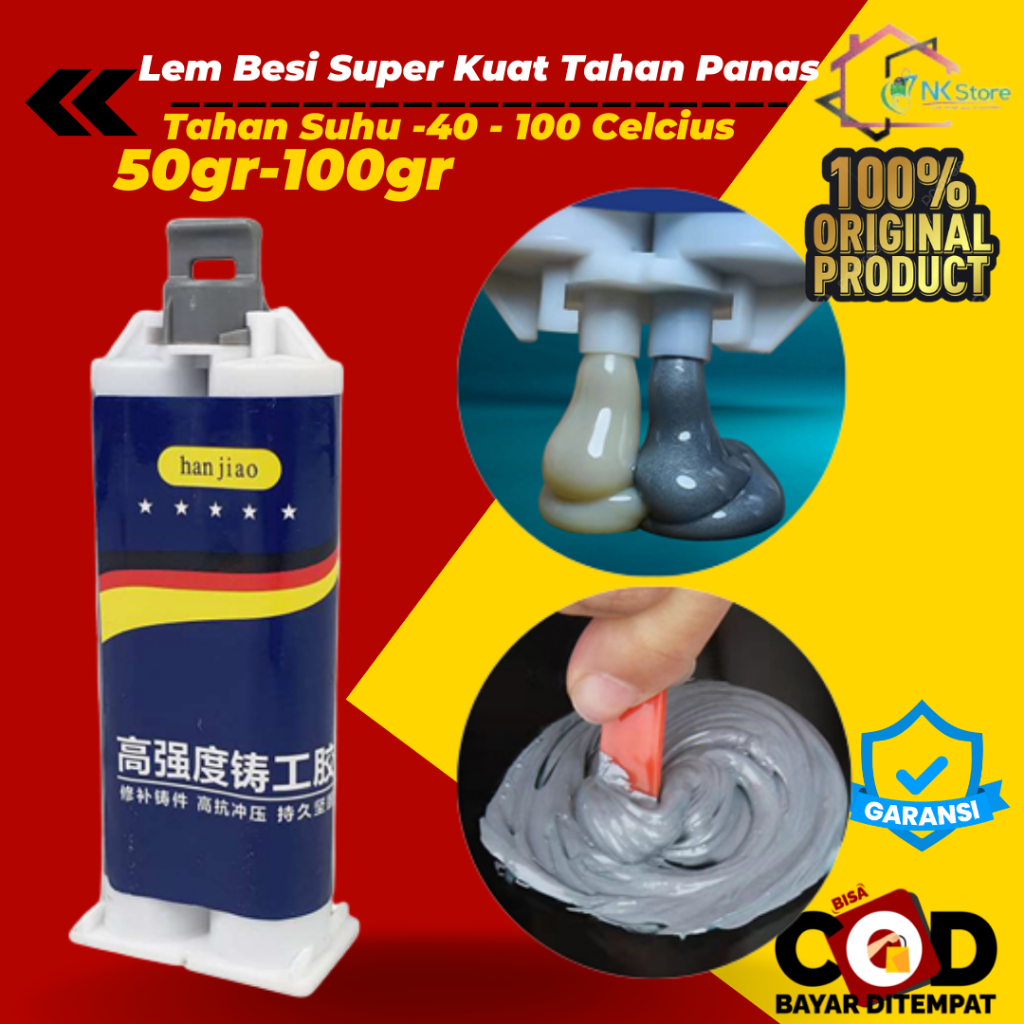 Jual Lem Besi Super Kuat Tahan Panas Tekanan Tinggi Waterproff Anti ...
