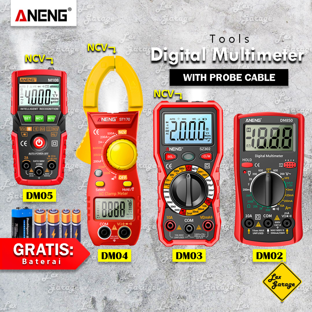 Jual Multimeter Avometer Multitester Digital Tang Ampere Digital ANENG ...