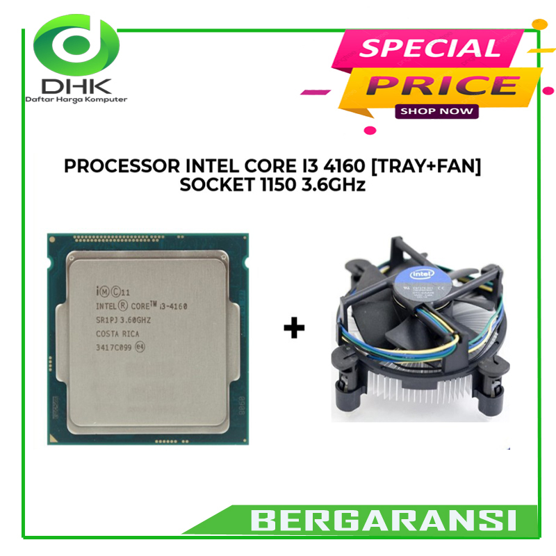 Jual Processor Intel Core i3 4160 3.6 GHz tray socket 1150 | Shopee ...