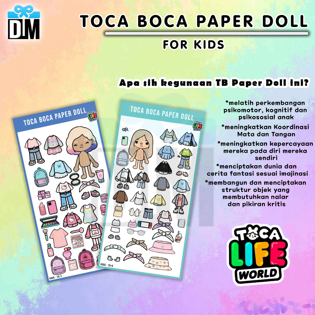 Jual Toca Boca Paper Doll Mainan BP Toca Life World Edukasi Anak ...