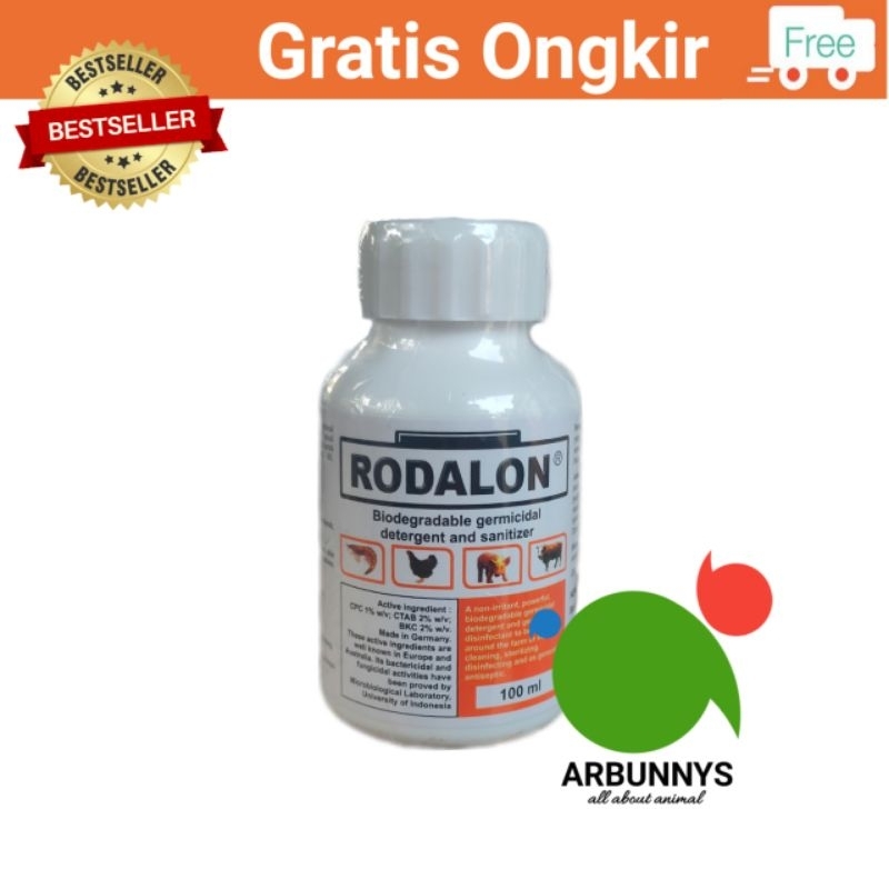 Jual RODALON & LIMPIADOR 100ml Desinfektan Kandang Hewan Antiseptik ...