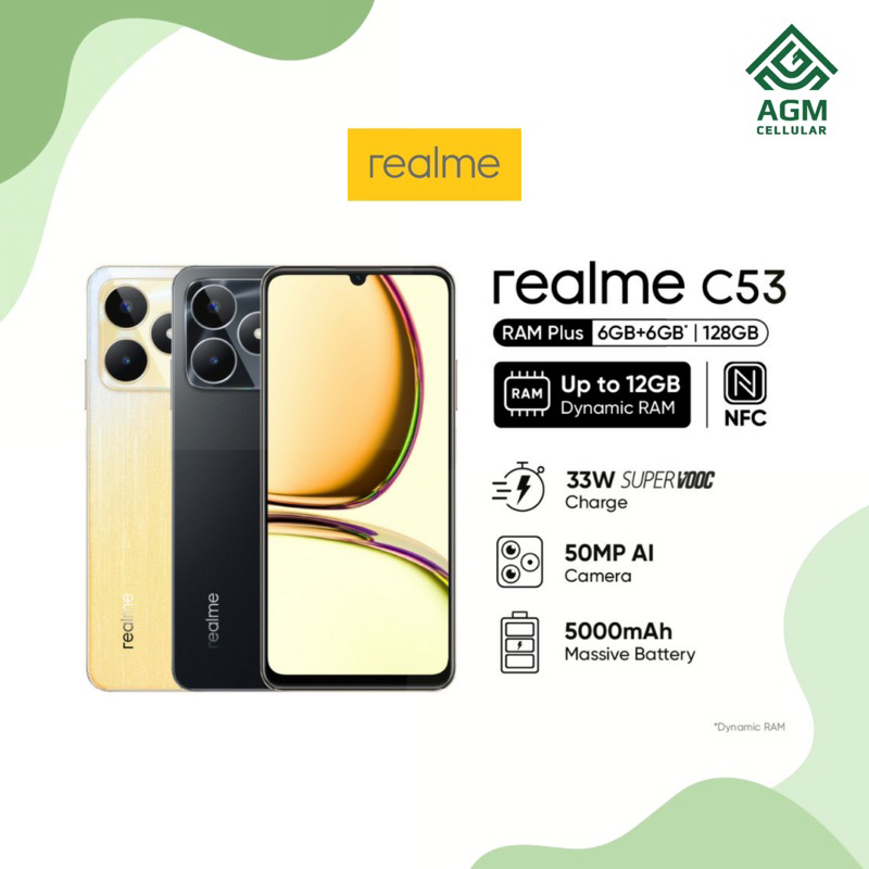 Jual HANDPHONE REALME C53 NFC RAM 6GB/128GB (Mighty Black & Champion ...