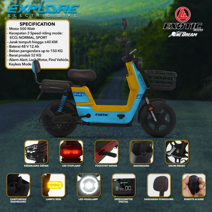 Jual SEPEDA LISTRIK EXOTIC EXPLORE Garansi Resmi by Pacific Exotic ...