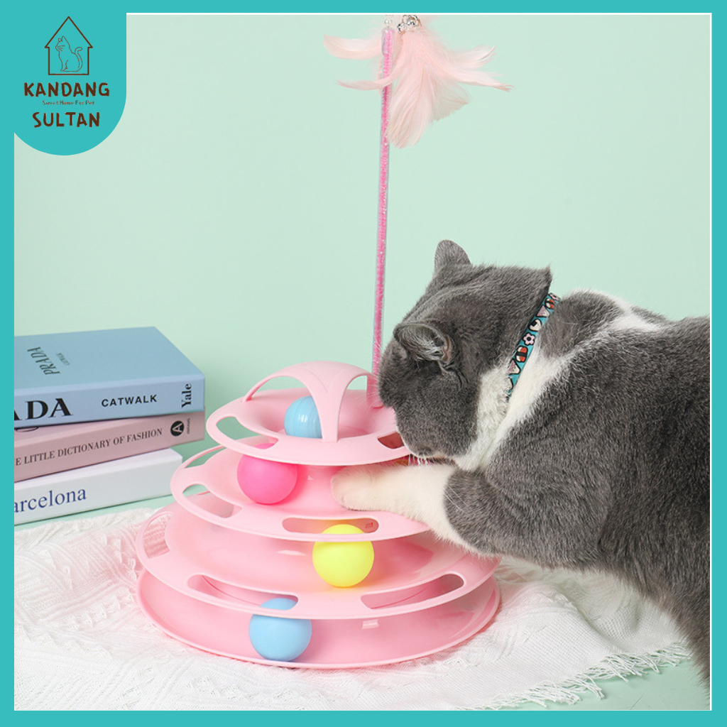 Jual Kandangsultan-Mainan Kucing Interaktif Play Toy 4 Tower Extra ...