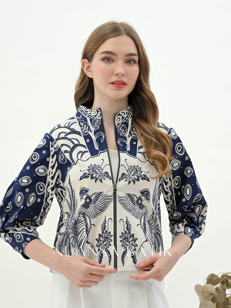 Jual Nuansa Batik Jaket Batik Lengan 7/8 Bahan Katun Stretch | Shopee ...
