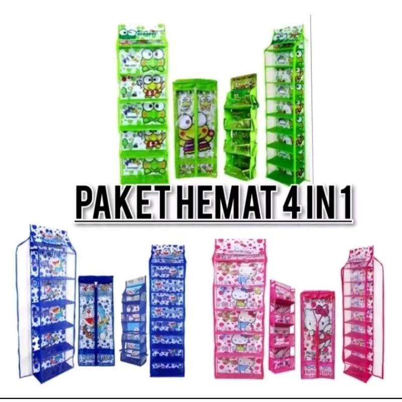 Jual Rak set gantung karakter 4in1 (Rak Tas Rak Sepatu Rak jilbab Rak ...