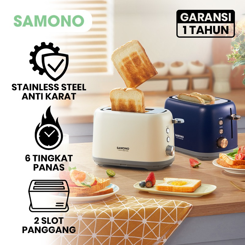 Jual SAMONO Pemanggang Roti | Bread Toaster - SW TT800 | Shopee Indonesia