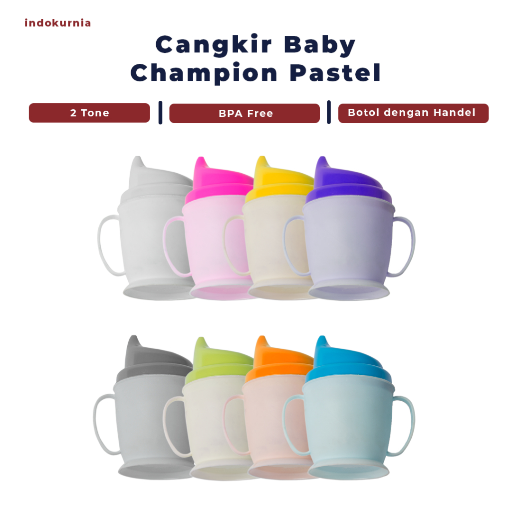Jual Indokurnia Cangkir Baby Champion Pastel | Shopee Indonesia