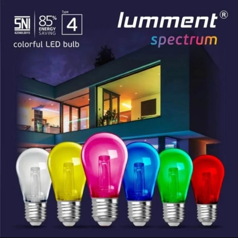 Jual Lampu LED warna Dekorasi lumment spectrum type 4 E27 / Lampu ...