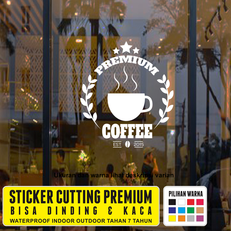 Jual Stiker Kopi Kaca Dinding Custom Tulisan Cafe Kafe Coffee Shop ...