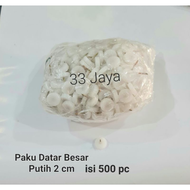 Jual [Isi 500 pcs] Paku Rotan DATAR BESAR Putih Per Bungkus | Shopee ...