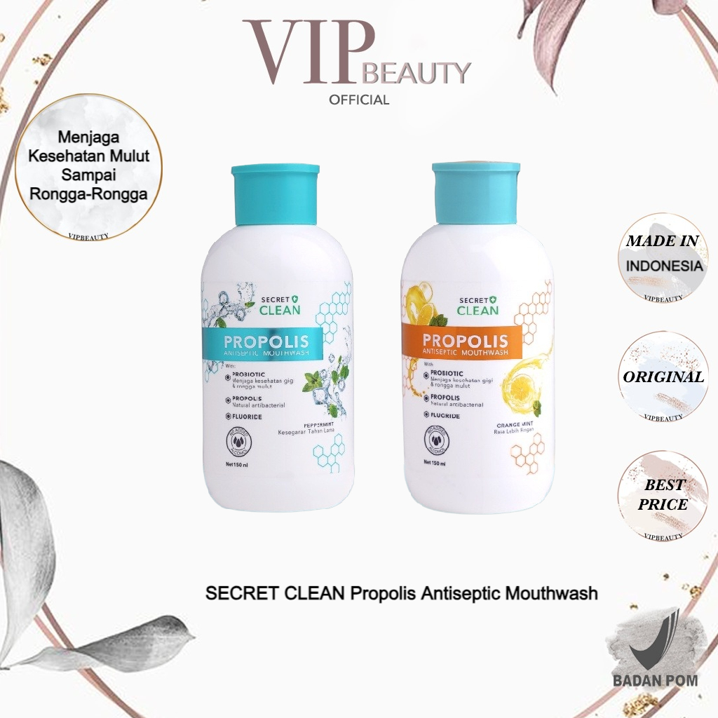 Jual SECRET CLEAN Propolis Antiseptic Mouthwash 150ml/300ml/500ml ...