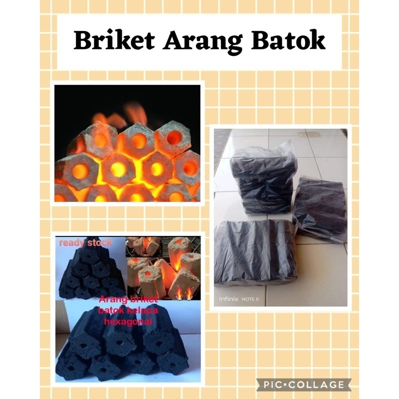Jual BRIKET ARANG BATOK KELAPA KEMASAN 1 KG | Shopee Indonesia