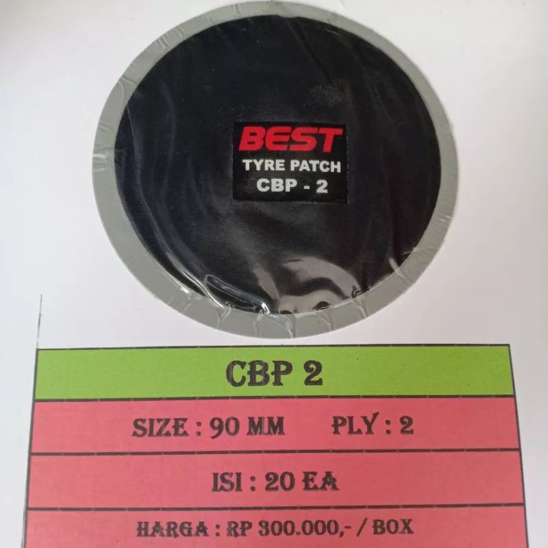 Jual Bespatch CBP 2 - Karet Tambal Ban Luar Tyre Patch Bestpatch Ukuran 90MM - 1 Box isi 20 Pcs ...