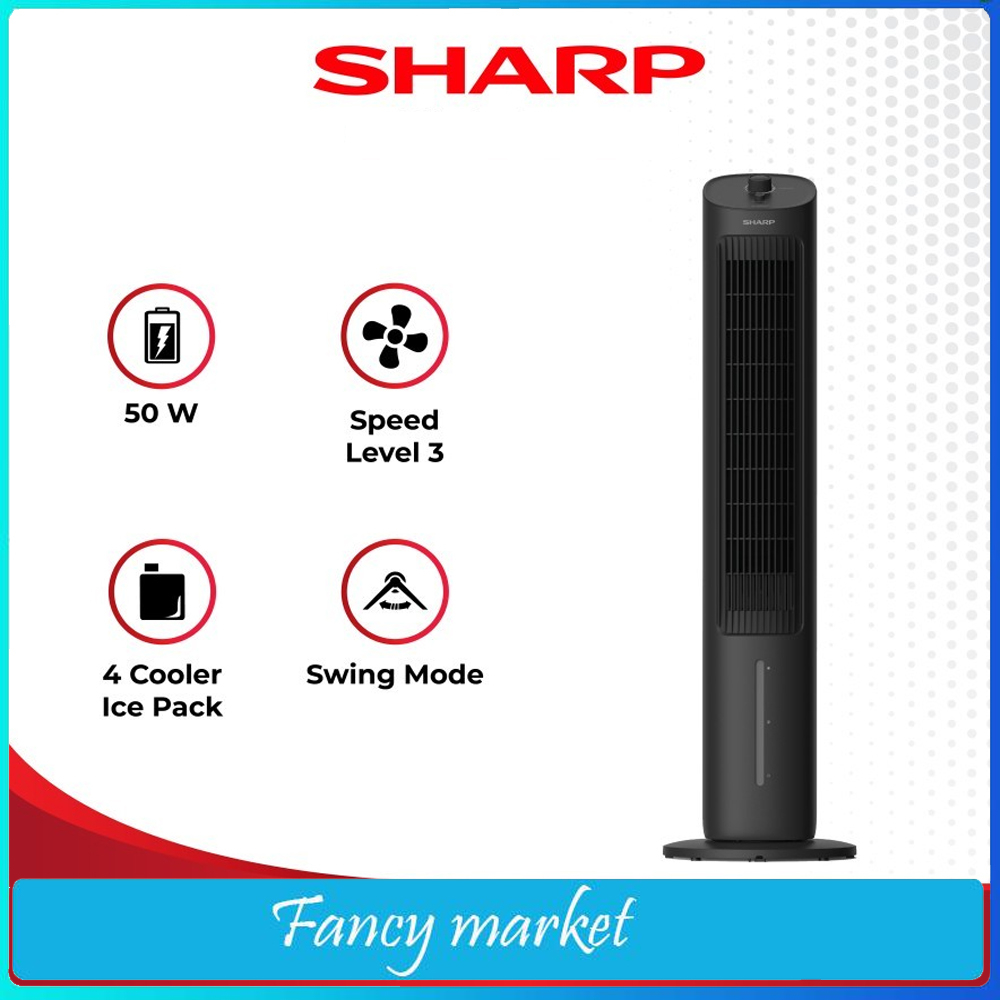 Jual AIR COOLER TOWER SHARP PJ-R34TY-B Penyejuk Ruangan - 4 liter ...