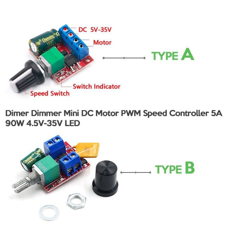 Jual PWM Motor Speed Dimmer DC 4.5-35V 5A Controller Lampu LED 90W | Shopee Indonesia