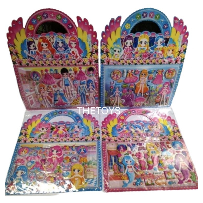 Jual Mainan Sticker Gambar Karakter/Sticker Anak/Sticker girl/Sticker ...