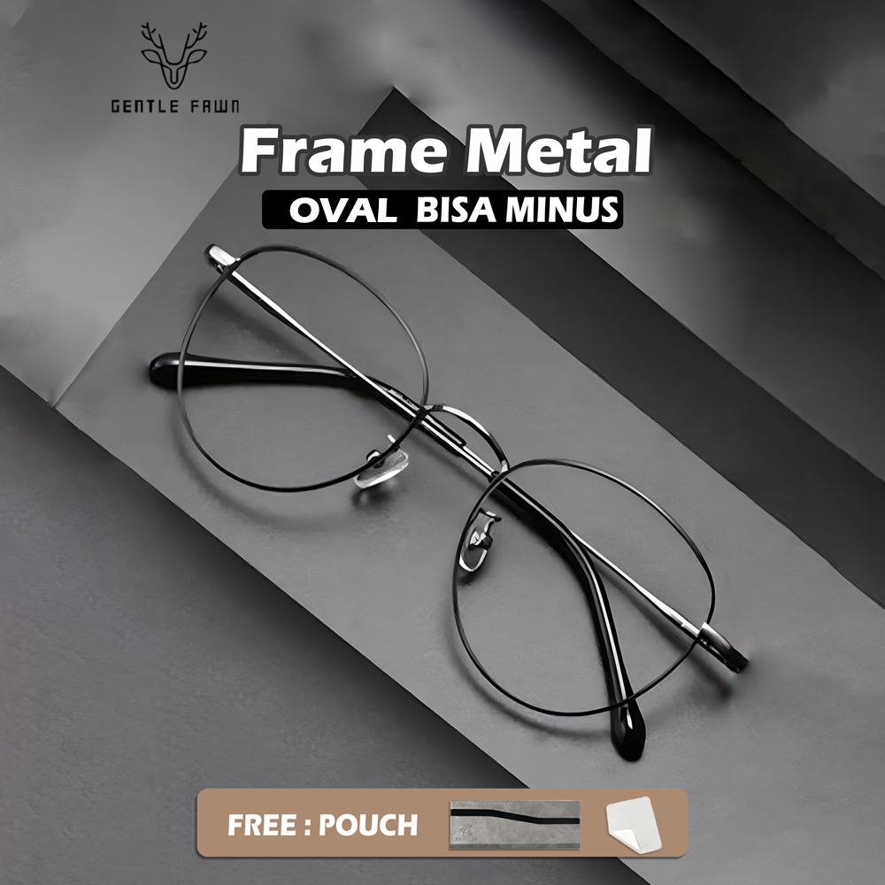 Jual Gentle Fawn Frame Kacamata Fashion Pria Wanita Style Korean Keren Kekinian Bisa Minus ...