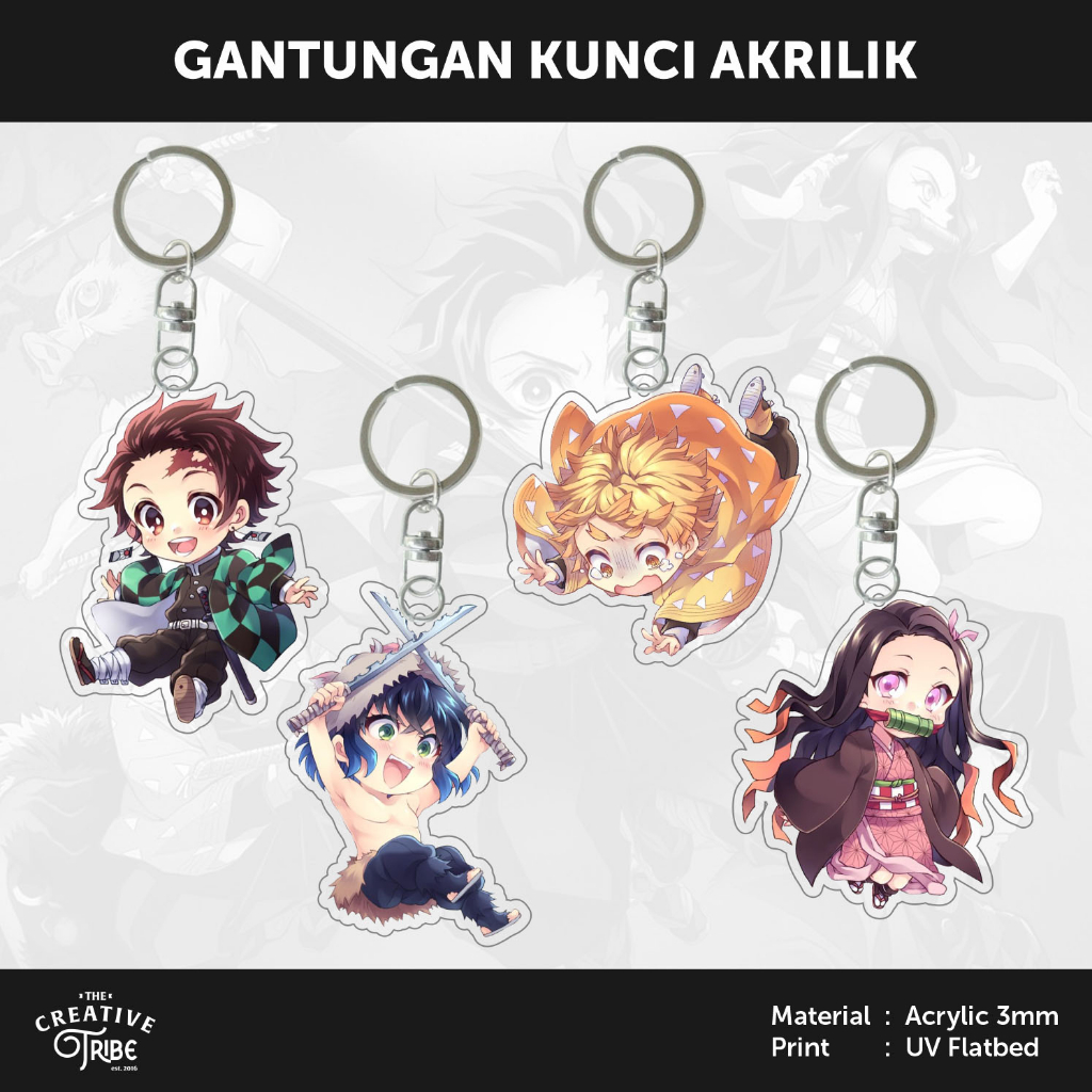 Jual Demon Slayer - Gantungan Kunci Akrilik 3mm -Souvenir Merchandise ...
