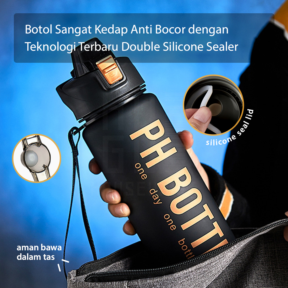 Jual HUGO Botol Minum 1 Liter Premium Botol Air Minum Anak Sport Design ...