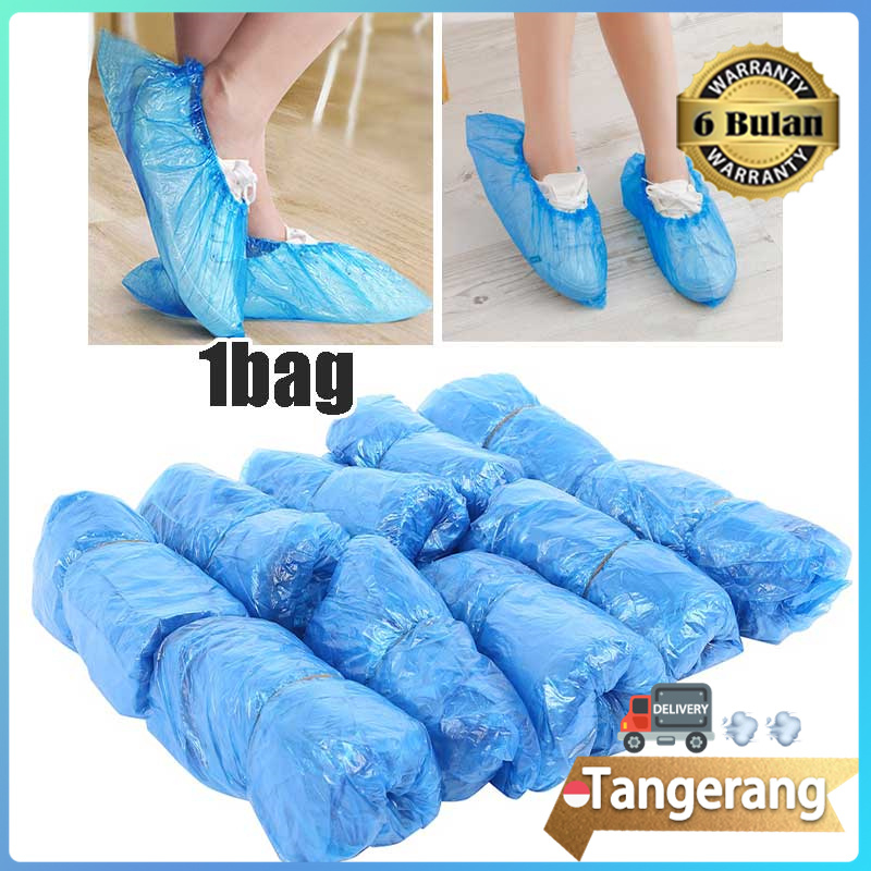 Jual 100pcs Sarung Sepatu Plastik Sekali Pakai / Disposable Shoe Cover ...