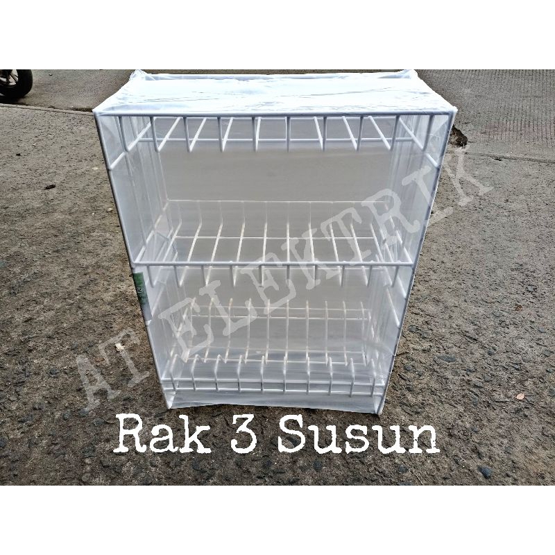 Jual Rak Gelas / Piring Ukuran 3 Susun Persegi Panjang / Rak Piring ...