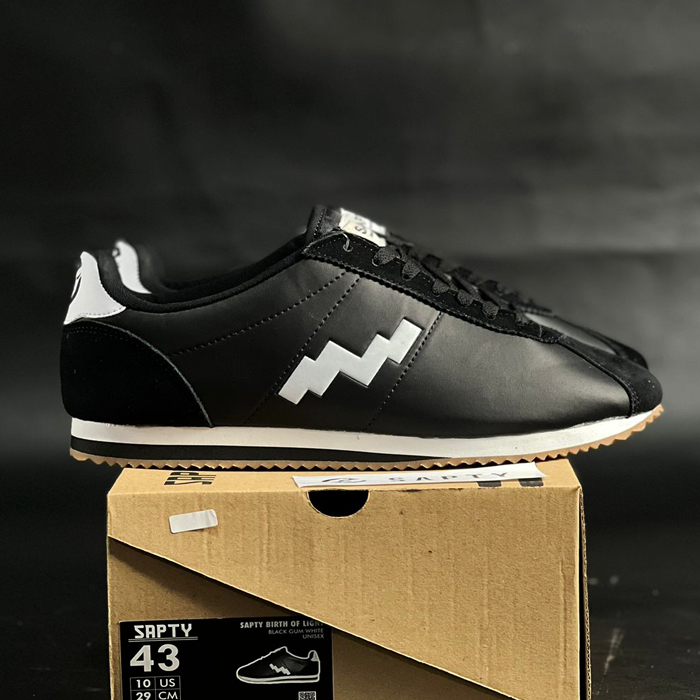 Jual SAPTY - Sneakers Casual Classic Low White Of Green Bahan Leather ...