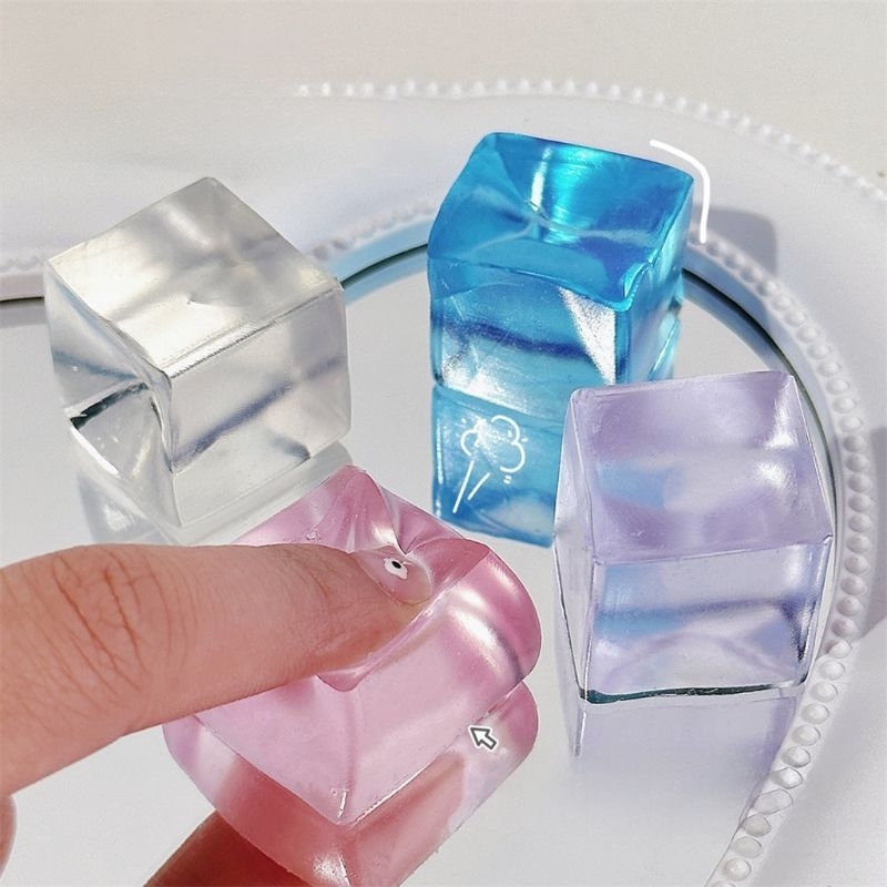 Jual Squishy Ice Block New Fidget Toy Pencet Es Batu Transparan Stress ...