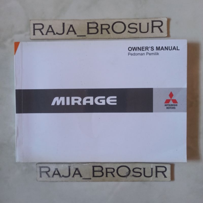 Jual Owners Manual Book/Buku Pedoman Pemilik Mitsubishi Mirage 2012 ...