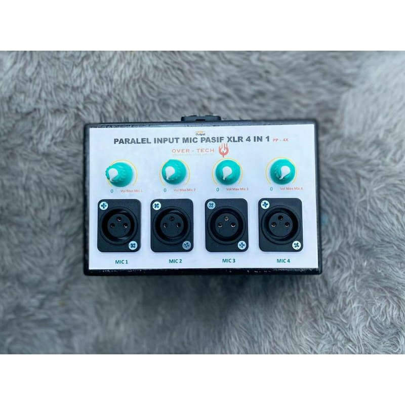 Jual Paralel Microphone Penambah Input Mic 4 Input 1 Output 4 in 1 ...