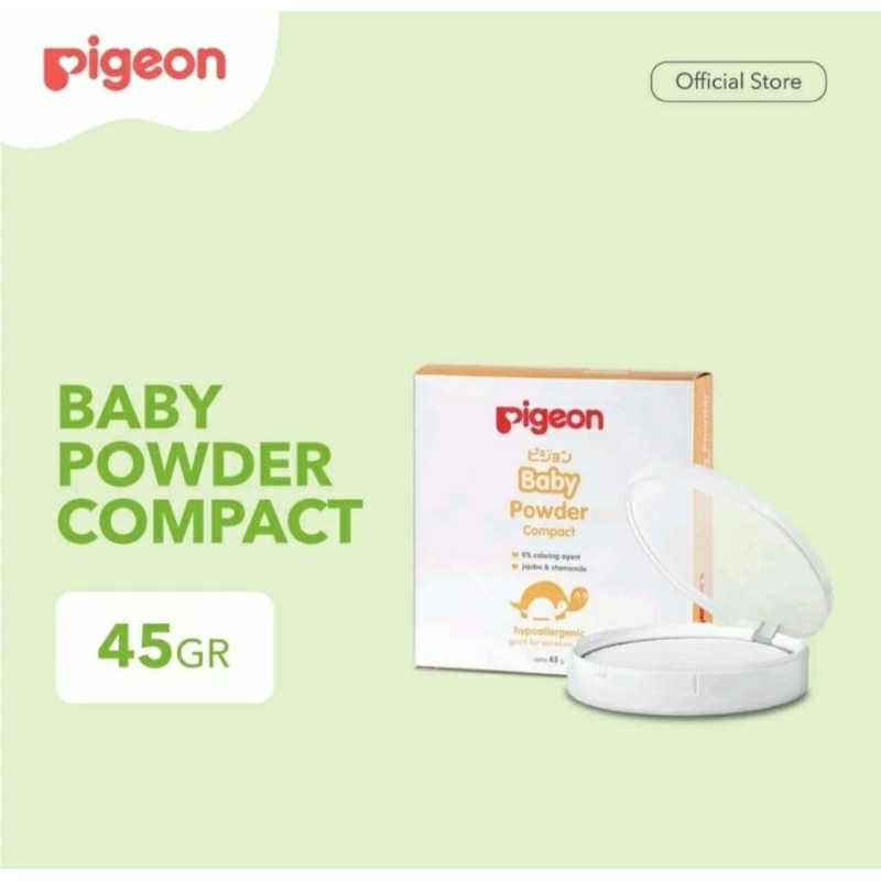 Jual PIGEON Baby Powder Compact Cake Chamomile | Refill + Puff Bedak ...