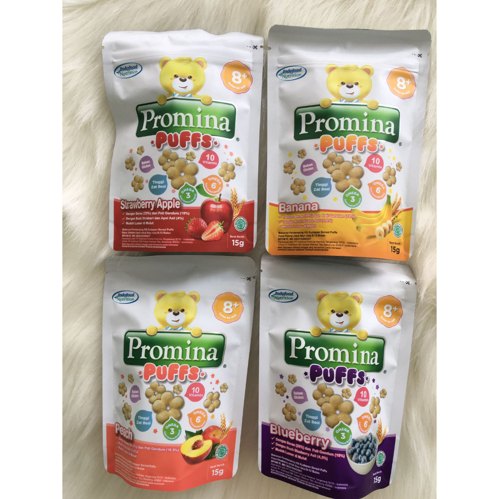 Jual Promina Puffs / Promina PUFFS Snack Bayi APPLE BANANA BLUEBERRY 15 ...