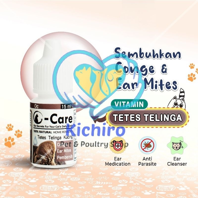 Jual Obat Tetes Telinga Kucing 15 ml Olive Care Menyembuhkan Conge ...