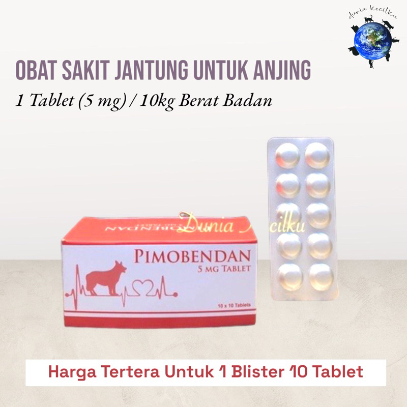 Jual Pimobendan Tablet Oral 5mg Untuk Sakit Jantung / Cardiac Anjing (1 ...