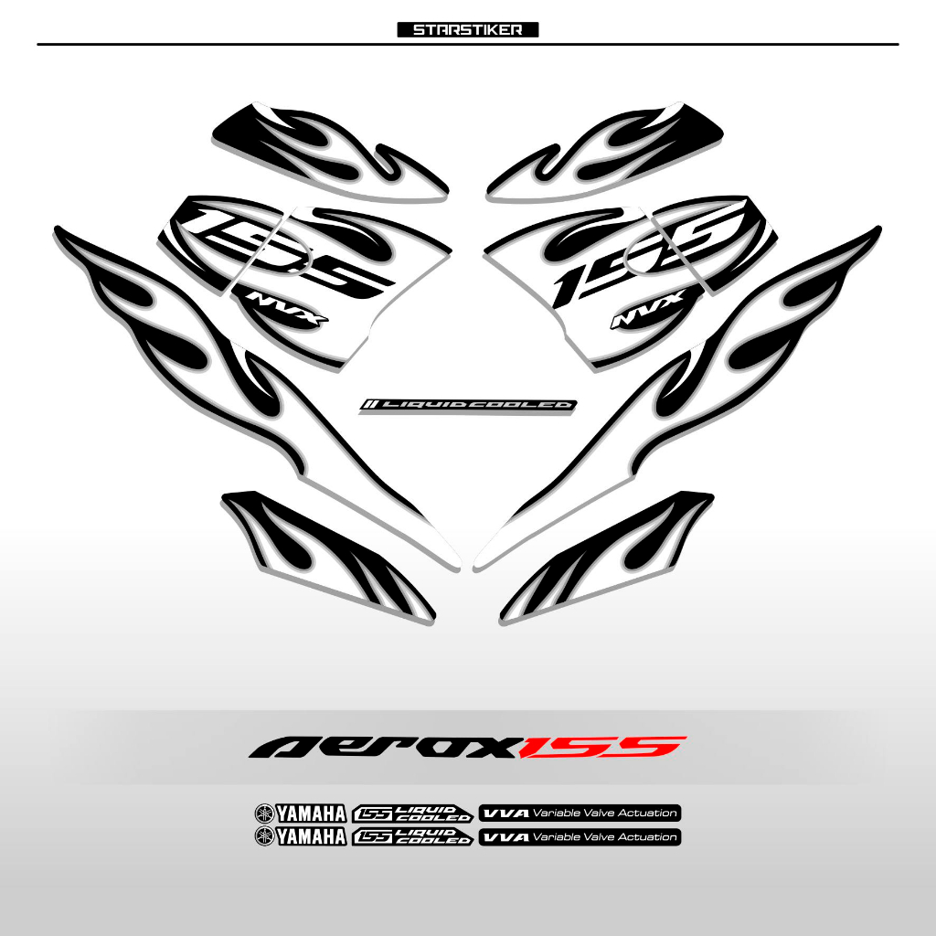 Jual STRIPING AEROX NEW V2 MOTIF 11 TRIBAL FIRE HOTWHELLS API /155 ...