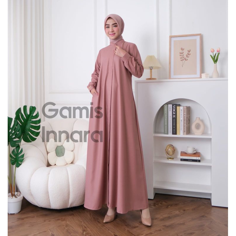 Jual [COD] Gamis Fashion Polos Terbaru/Bahan Toyobo Premium(Original ...