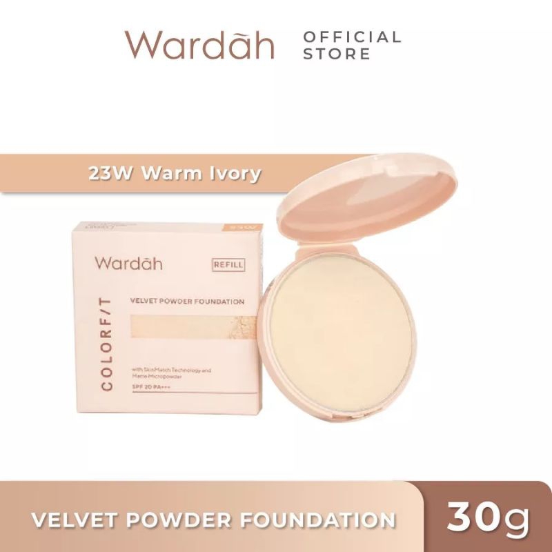 Jual Wardah Refill colorfit powder Velvet foundation | isi ulang bedak ...